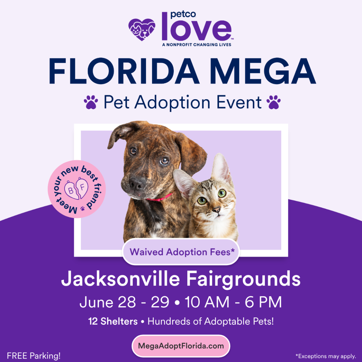 Petco Love Florida MEGA Pet Adoption Event - Jacksonville Humane Society